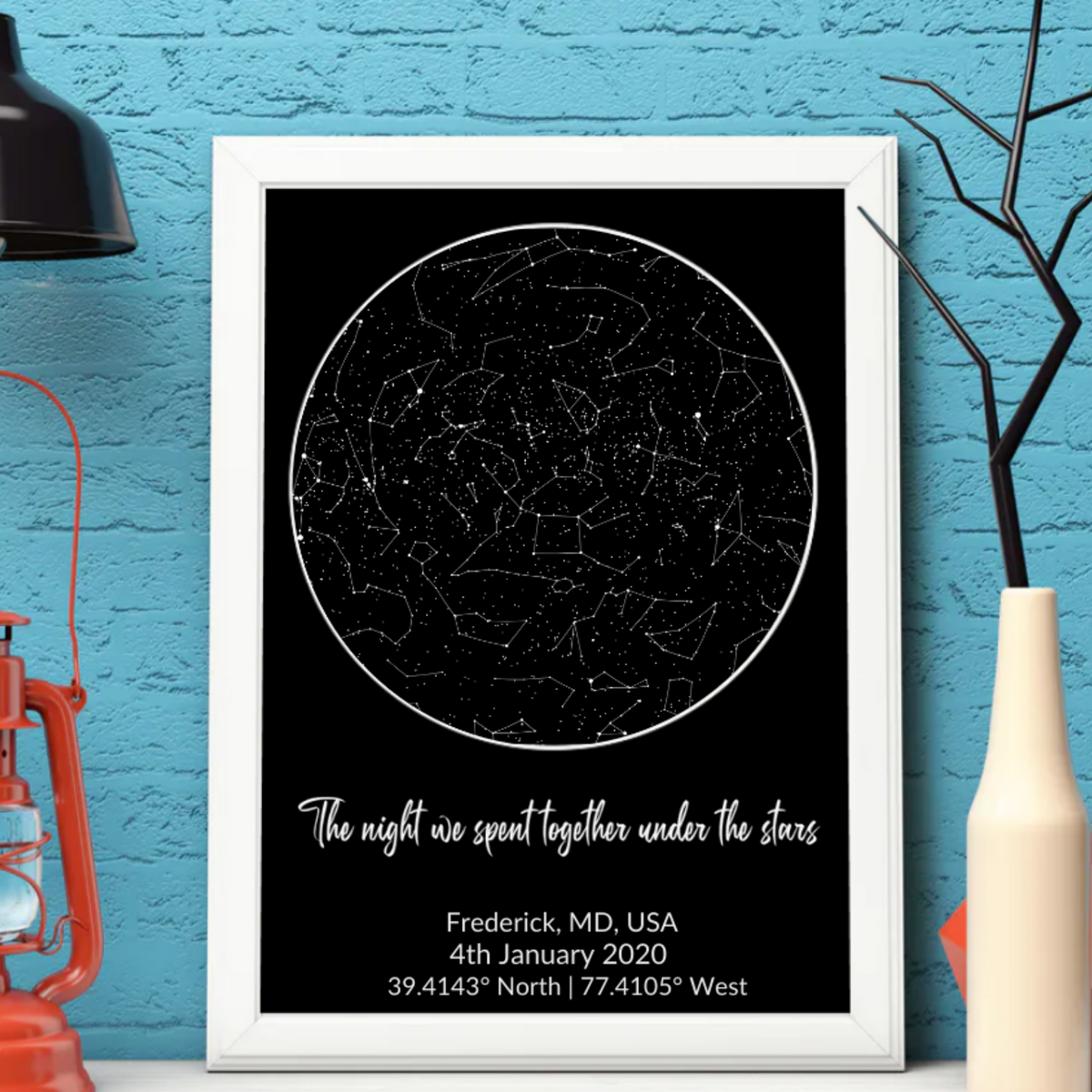 Personalized Custom Canvas Star Map - A moment you will never forget g ...